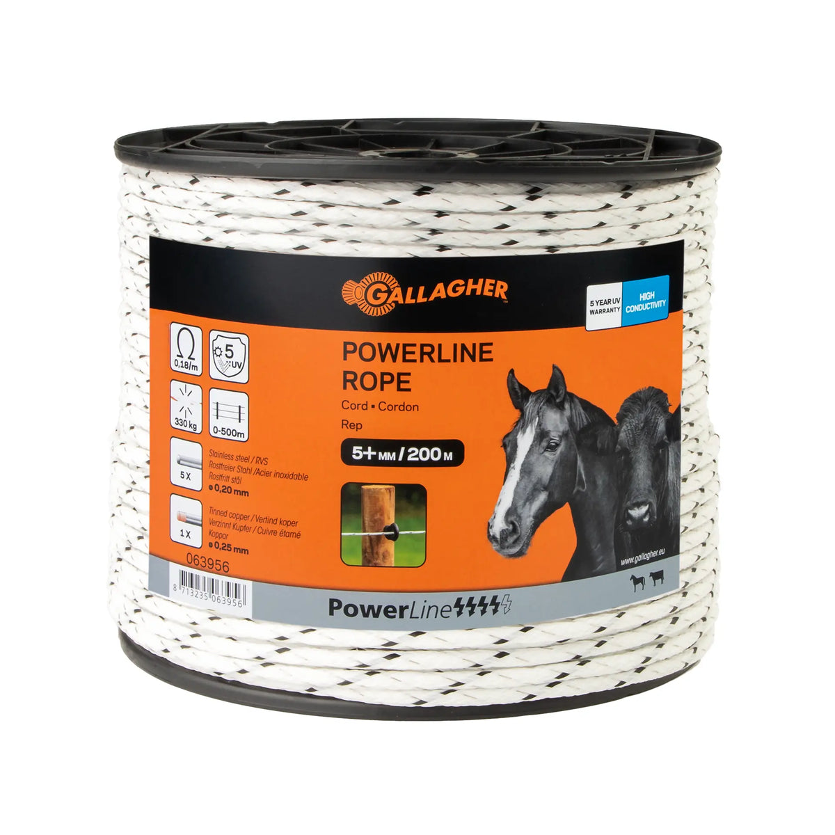 Gallagher PowerLine Seil Weiß 200m – HappyFarmer